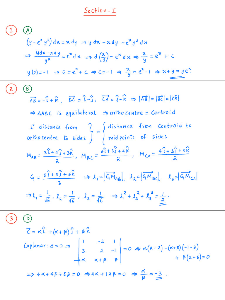 XII IIT - RPT-06 - Math Solutions | PDF | Euclidean Geometry | Elementary Geometry