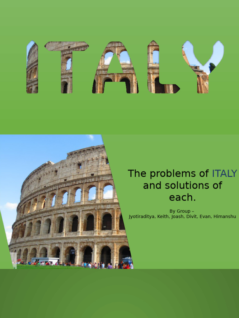 M.A Problems and Solutions of Italy | PDF | Immigration | Corruption