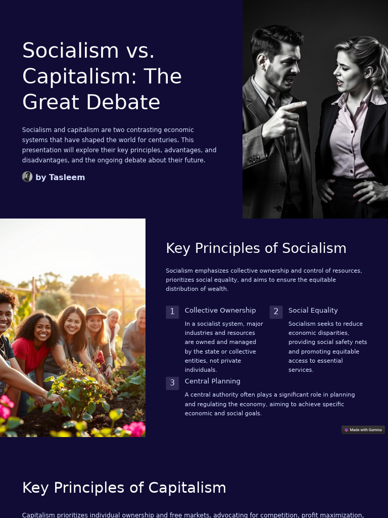 Socialism Vs Capitalism The Great Debate | PDF | Capitalism | Socialism
