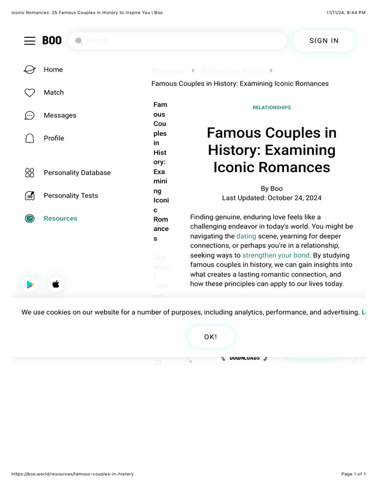 Iconic Romances: 25 Famous Couples in History To Inspire You - Boo ...