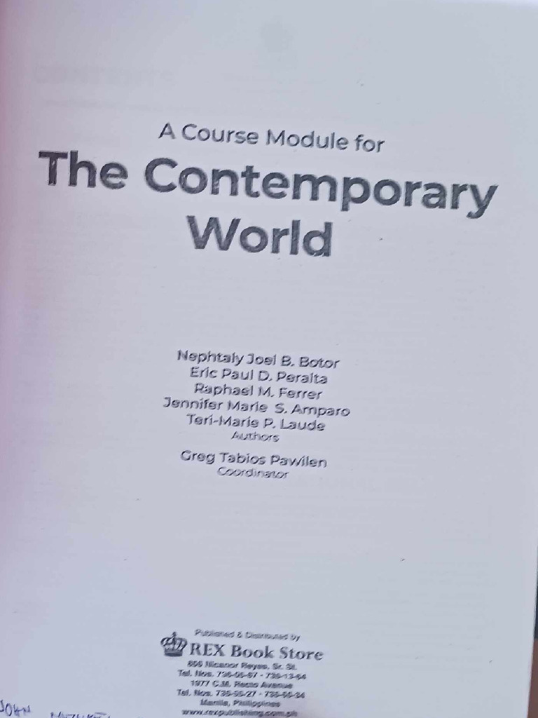 The Contemporary World Les 1 | PDF