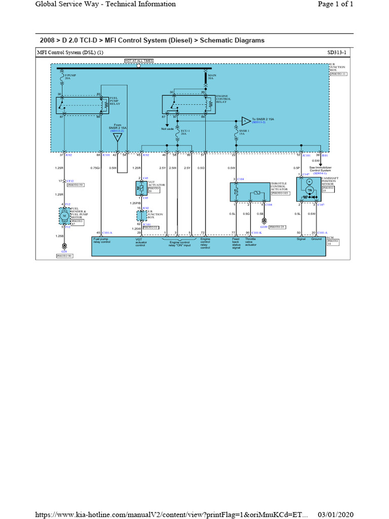 Diesel MFI Control System Diagrams | PDF | Diesel Engine | Fuel Injection