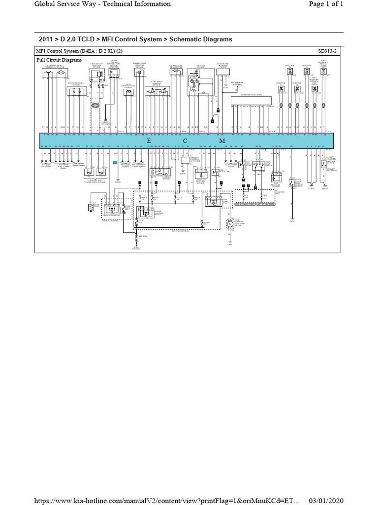 2011 Carens - D 2.0-Tci-D-Diagram | PDF | Internal Combustion Engine ...