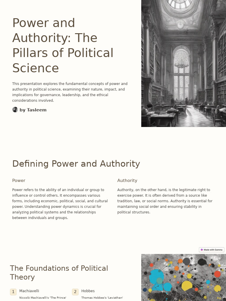 Power and Authority The Pillars of Political Science | PDF | Power ...