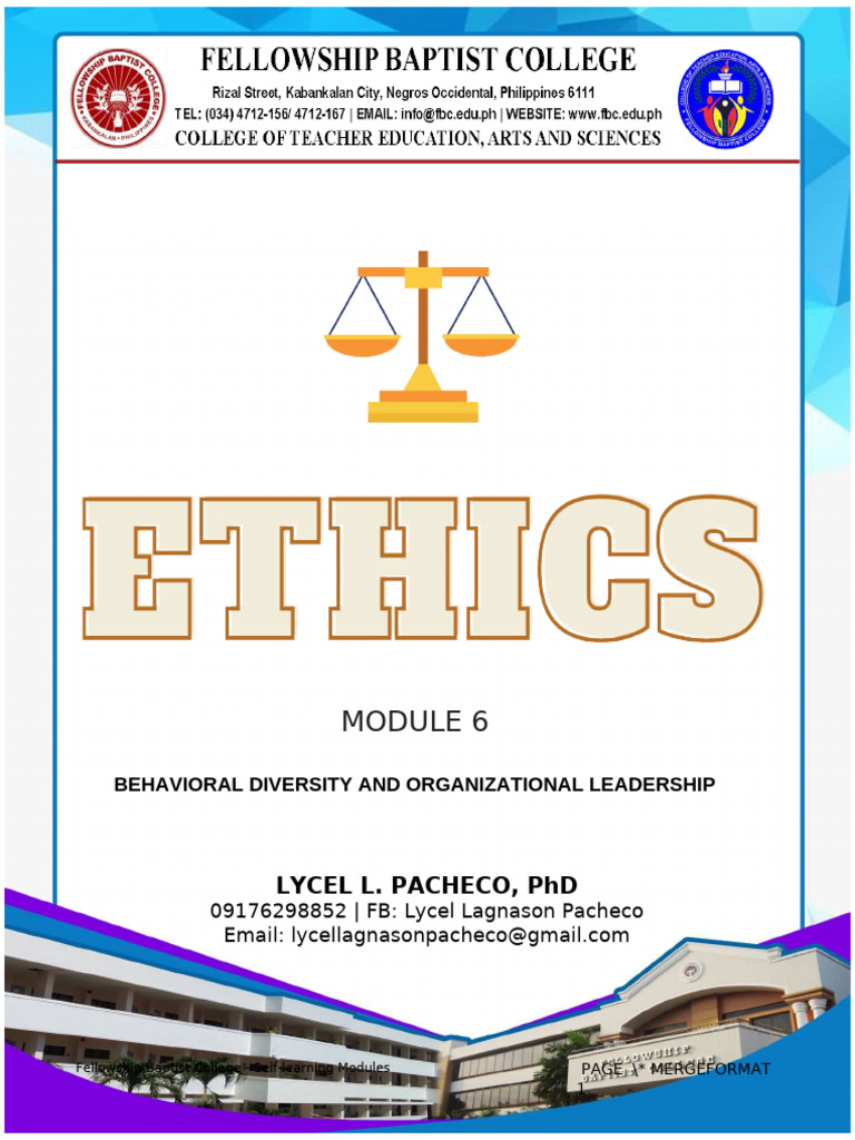 Module 6 Ethics 1 Pdf Leadership Conformity