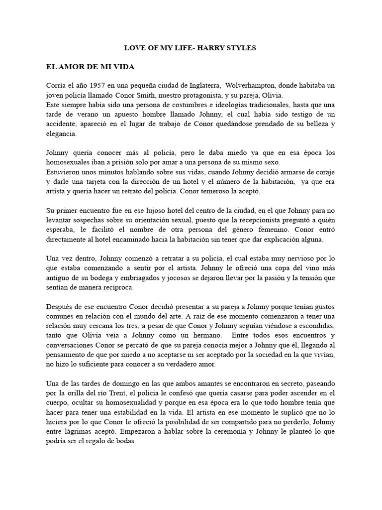 Love of My Life - Harry Styles | PDF | Amor
