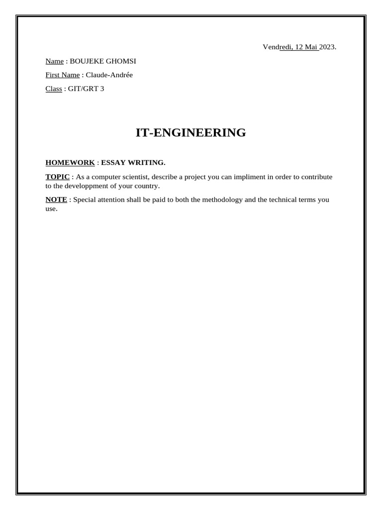 Devoir D'anglais | PDF | Information | Science