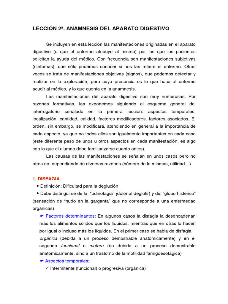 L.2. Anamnesis Aparato Digestivo | PDF | Diarrea | Heces
