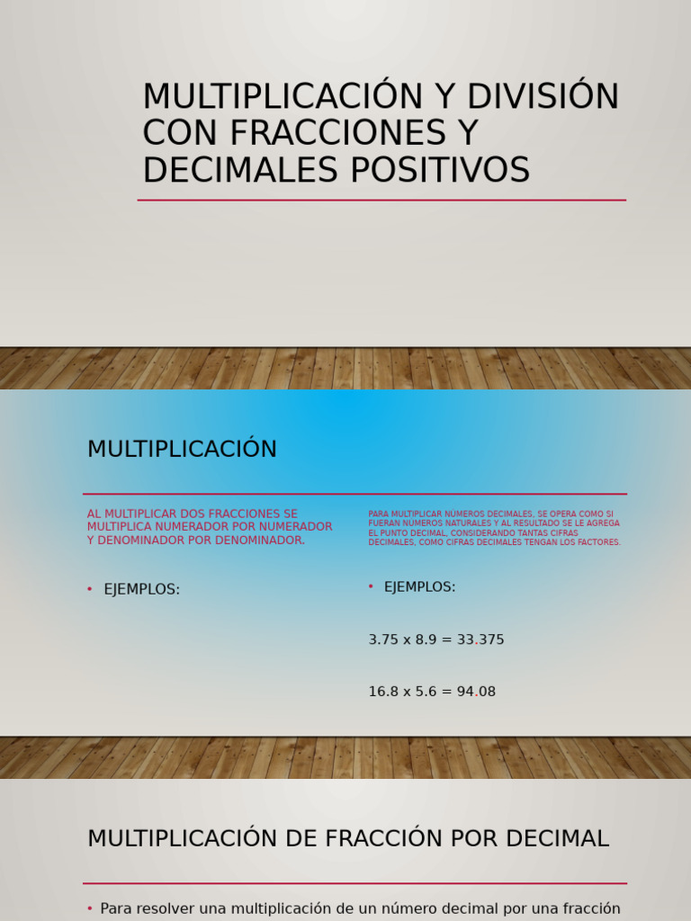 2° Tema Multiplicación de Fracciones y Decimales | PDF