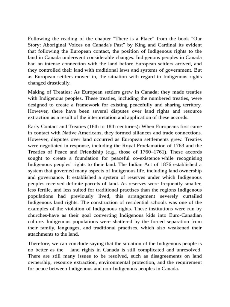 103 Assignment | PDF | Indigenous Peoples | Treaty