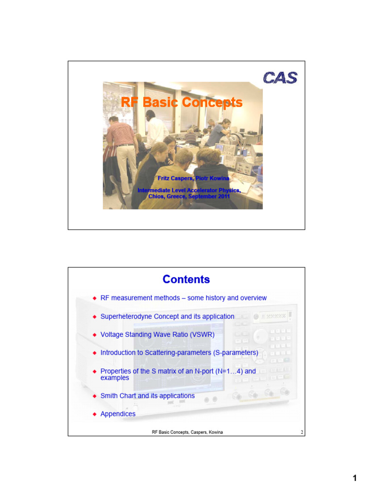Caspers RF Basic Concepts | PDF | Information And Communications Technology | Electrical Engineering