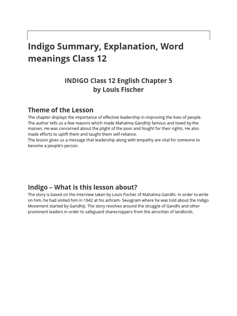 Indigo 12th | PDF | Mahatma Gandhi | Bail