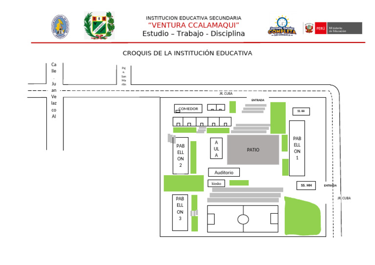 Croquis de la Institución Educativa Ventura Ccalamaqui | PDF
