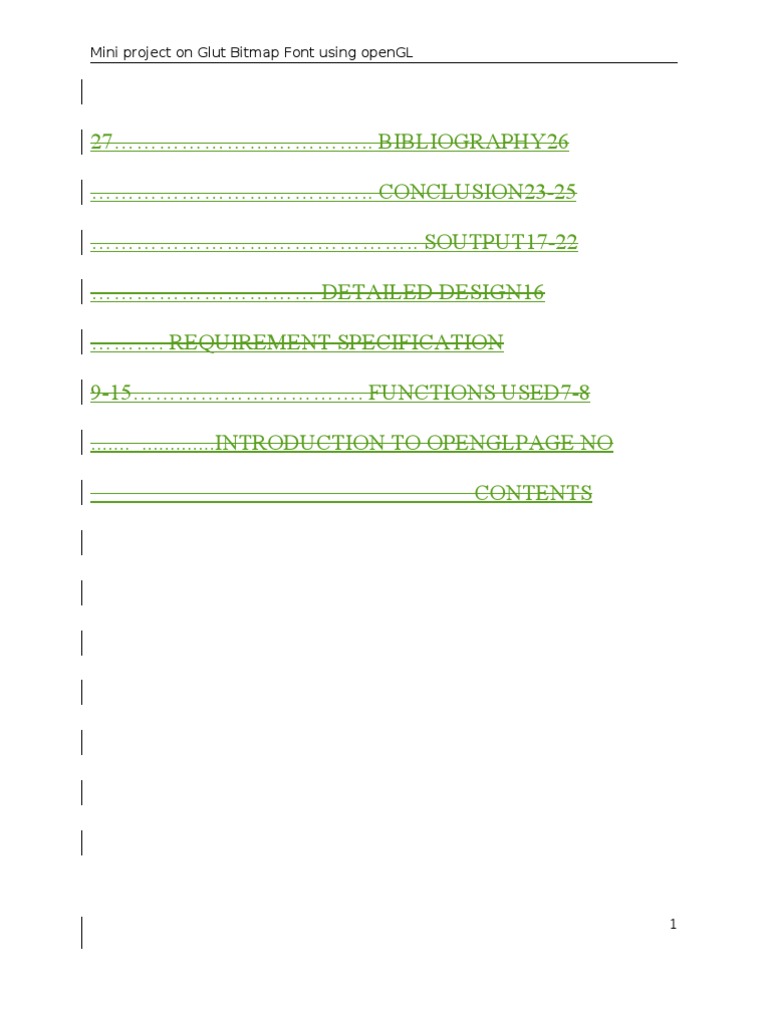 OpenGL GLUT Bitmap Font Project Guide | PDF | Computer Graphics | Menu (Computing)