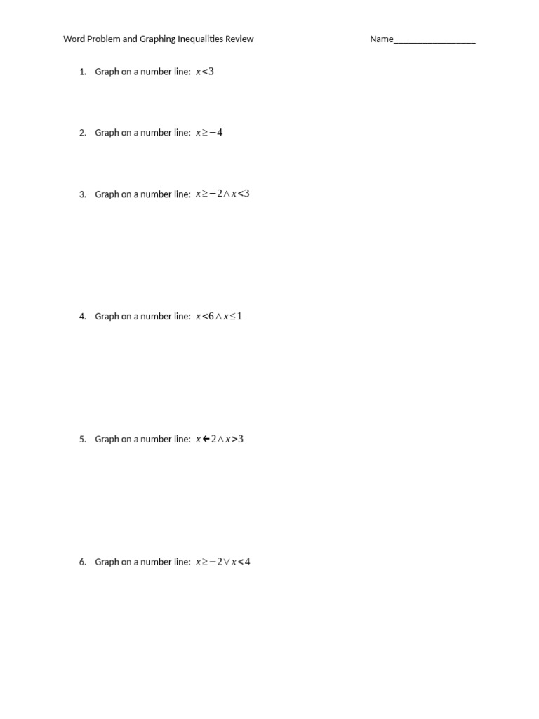 Graphing Inequalities and Word Problems | PDF | Combinatorics | Graph ...