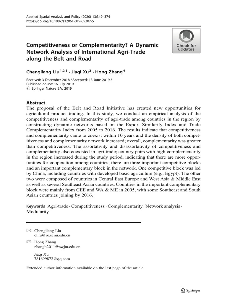 Competitiveness or Complementarity PDF | PDF | Social Network | Foods