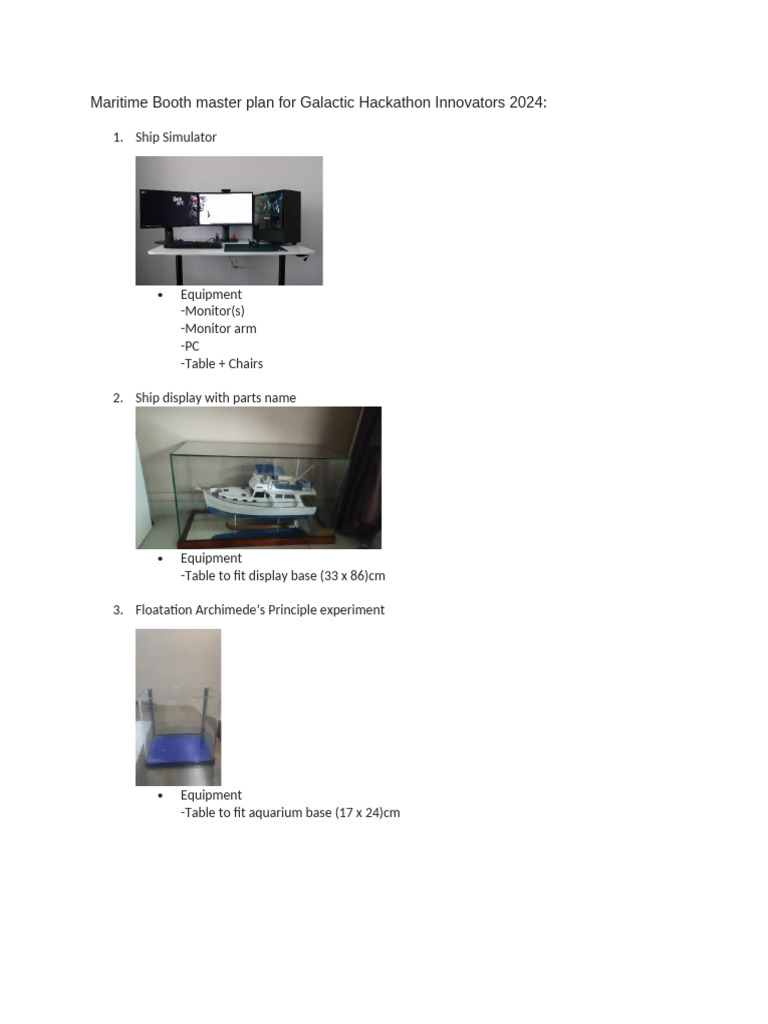 Maritime Booth Master Plan For Galactic Hackathon Innovators 2024 | PDF ...
