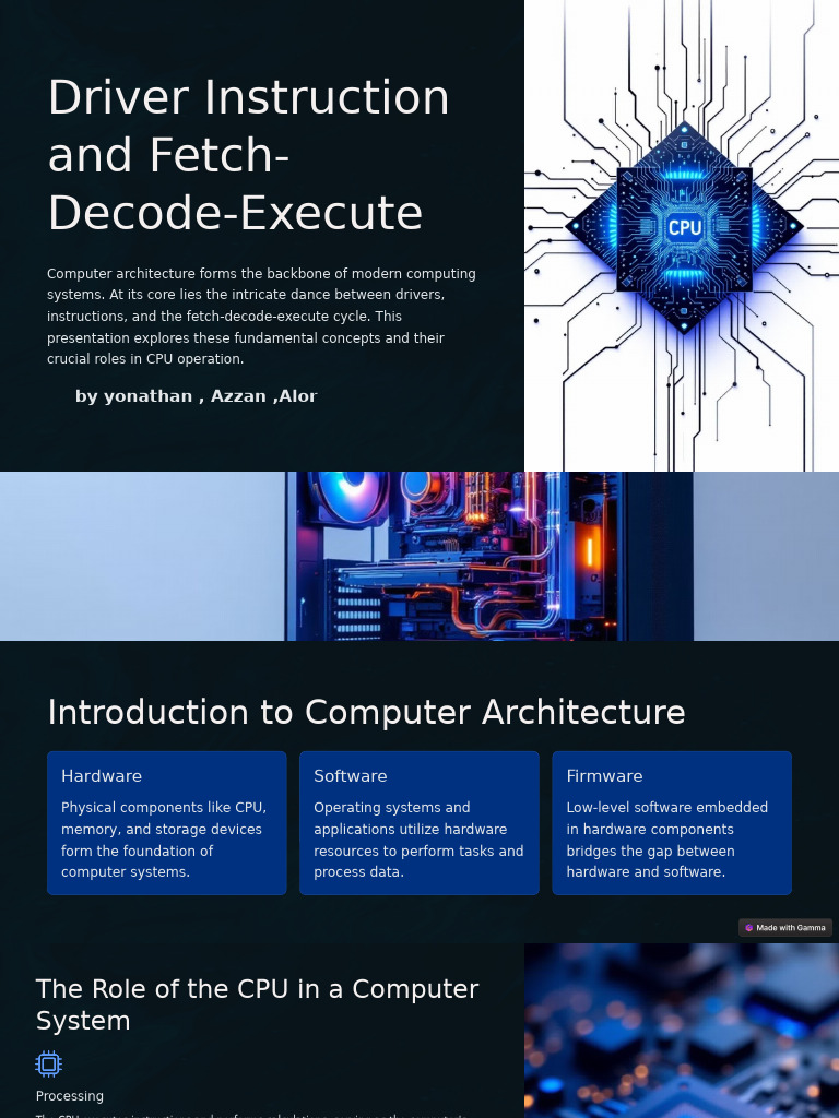 Driver Instruction and Fetch Decode Execute | PDF | Central Processing Unit | Computer Data Storage