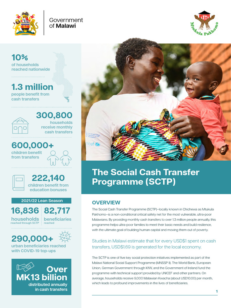The Social Cash Transfer Programme (SCTP) - Factsheet | PDF | Poverty ...