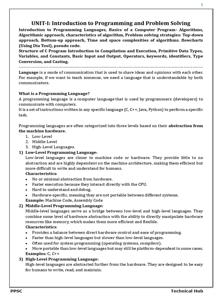 Programming Basics & Algorithms Guide | PDF | Integer (Computer Science) | Computer Programming
