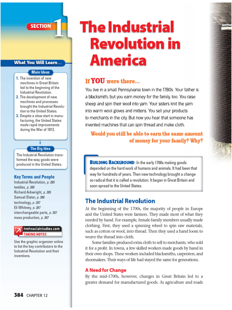 Impact of the Industrial Revolution in America | PDF | Industrial ...