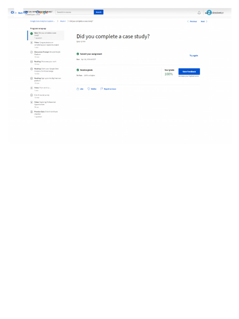 C8-Do You Complete A Case Study | PDF