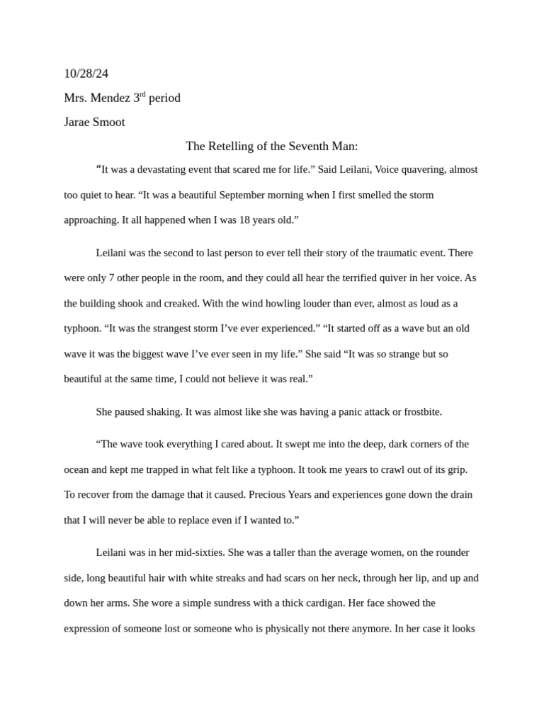 The Seventh Man Retelling | PDF