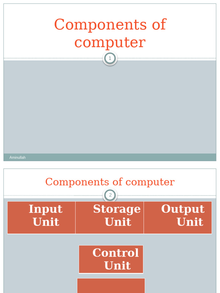 Components of Computer | PDF | Central Processing Unit | Input/Output
