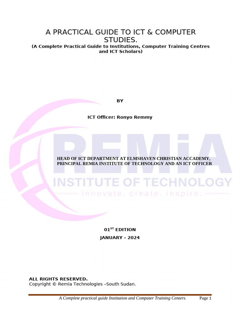 Ict Computer Studies Book Practical Guide | PDF | Microsoft Word | Window (Computing)