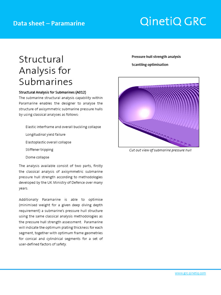 A012 Structural Analysis For Submarines | PDF