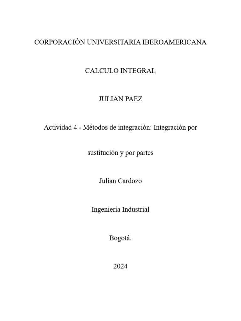 ACT 4 CALCULO INT | PDF