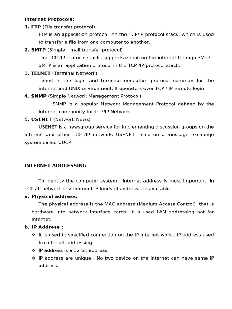 Internet Protocols | PDF | World Wide Web | Internet & Web Internet Protocols | PDF | World Wide Web | Internet & Web