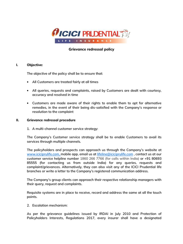 Grievance Redressa | PDF | Insurance | Business