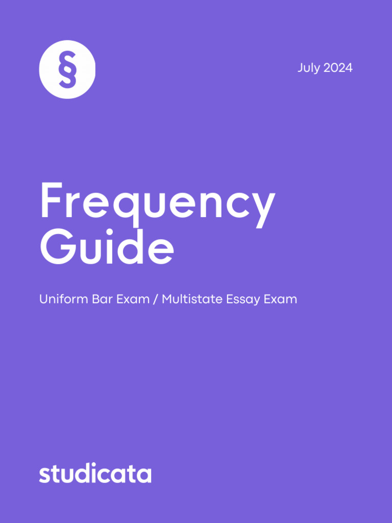 Studicata MBE MEE Frequency Analysis Guide July 2024 Free Bar Review | PDF | Mortgage Law ...