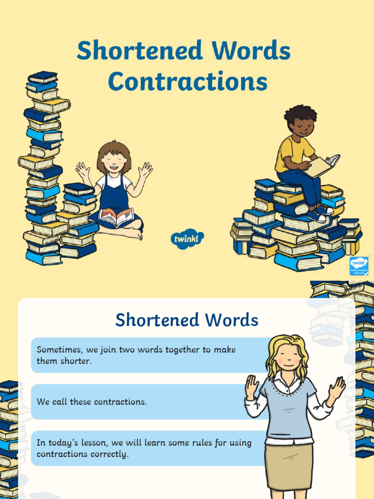 CONTRACTIONS | PDF | Writing | Linguistic Morphology