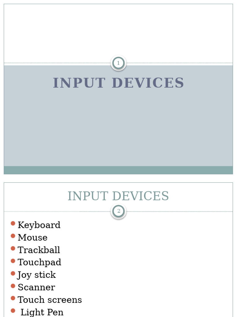 INPUT DEVICES | PDF | Computer Keyboard | Cursor (User Interface)