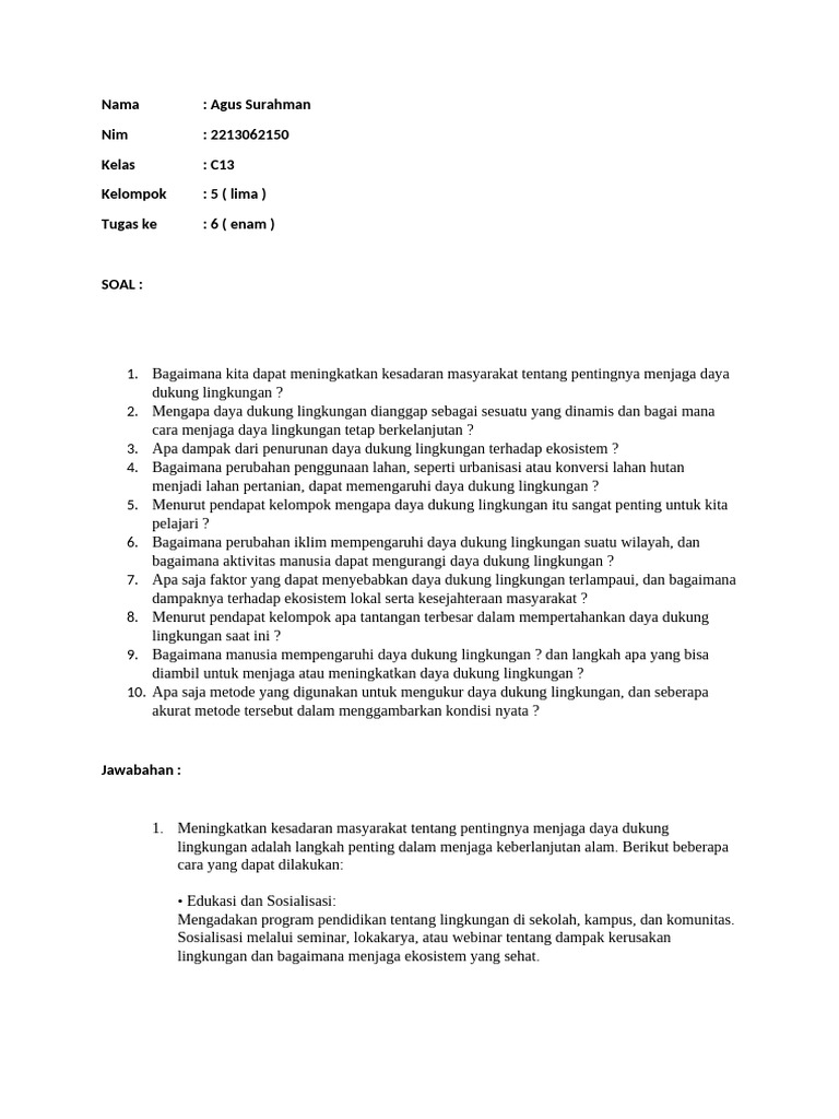 Tugas 6 Agus Surahman | PDF | Kesehatan Holistik | Teknologi & Rekayasa