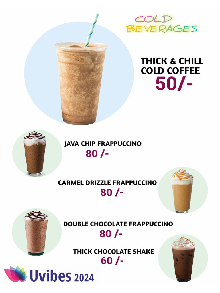 Cold Coffee Menu | PDF