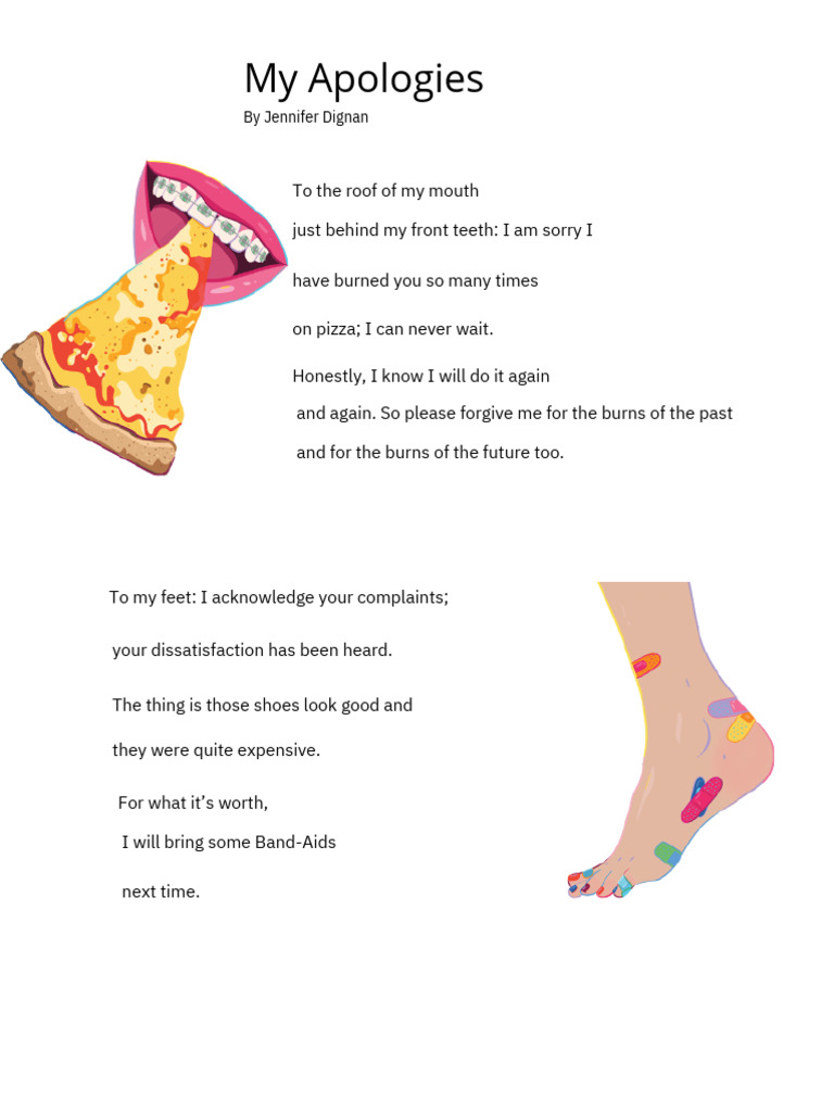 Apology Poem by Jennifer Dignan | PDF | Poetry