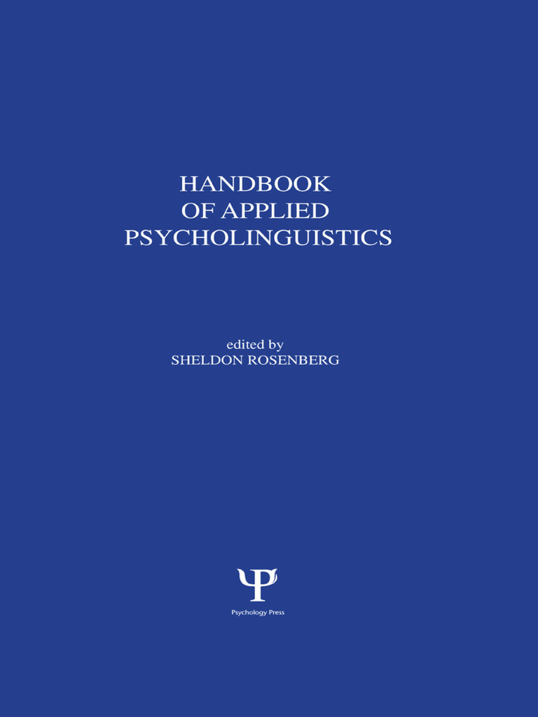 Handbook of Applied Psycholinguistics | PDF | Linguistics ...