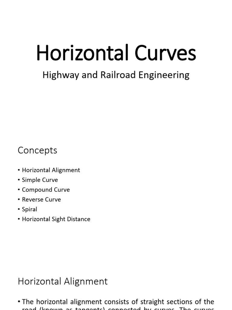 HRE Lec02 Horizontal Curve | PDF | Angle | Tangent
