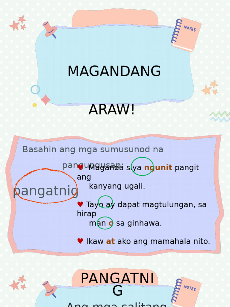 Edited Aralin 5 Pangatnig | PDF