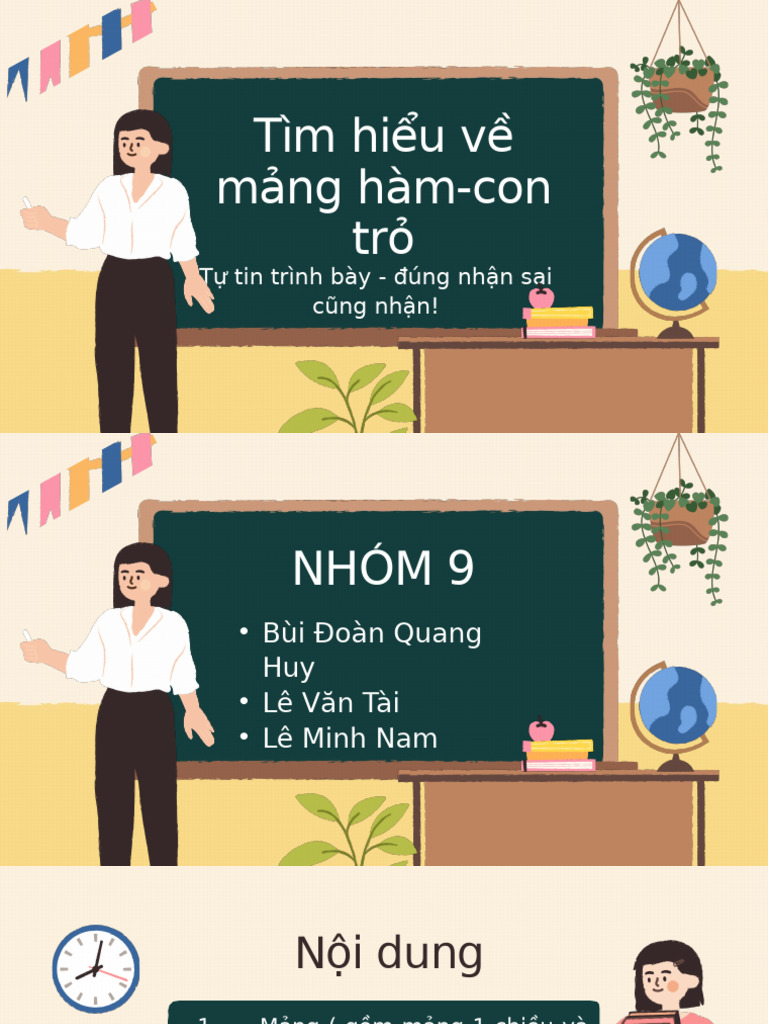 124KTLTC2004 - Nhóm9 - Hàm - Mảng - Contrỏ | PDF