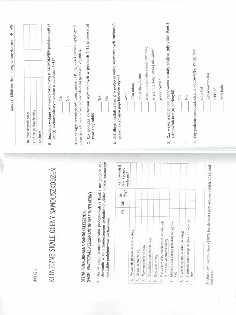 Kwestionariusz FASM | PDF