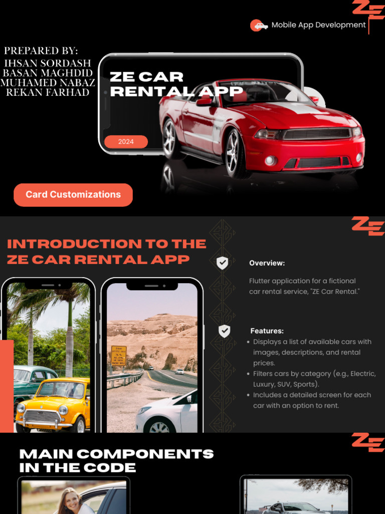 ZE Car Rental App: Card Customizations | PDF
