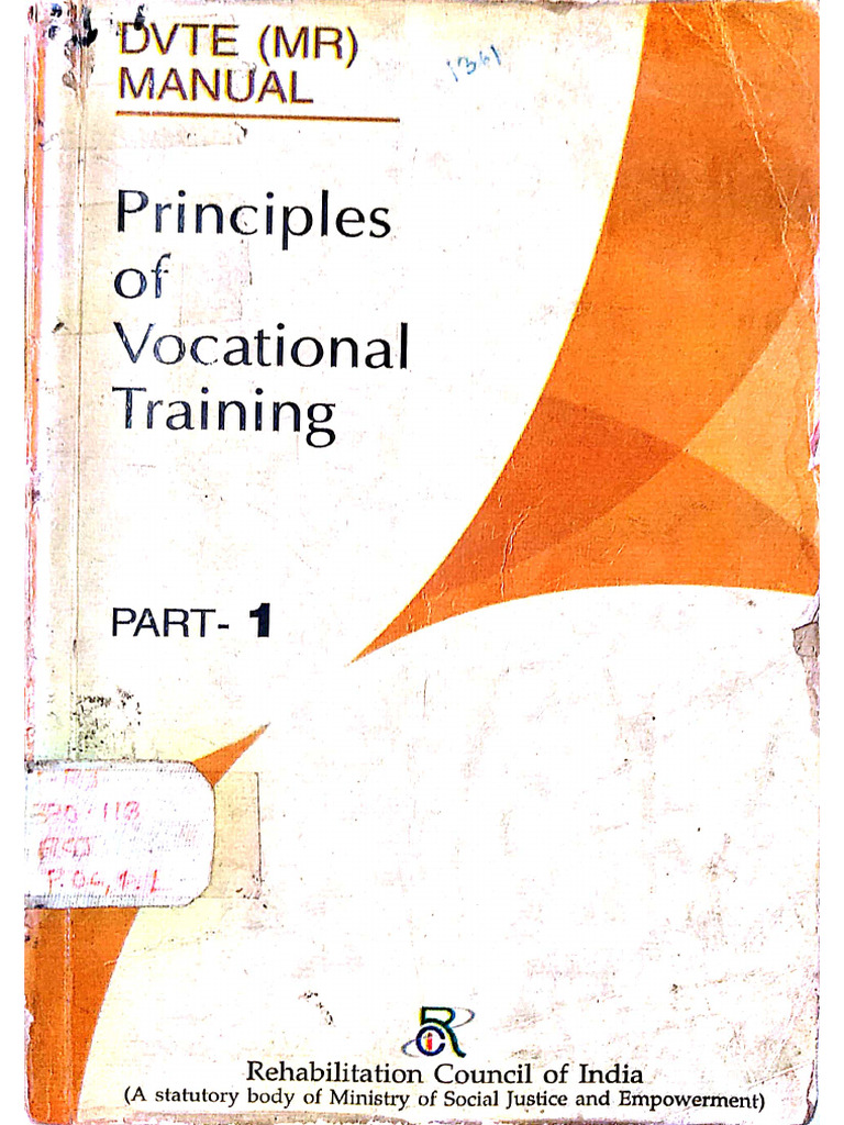 DVTE Manual - Principles of Vocational Training Part 1 | PDF