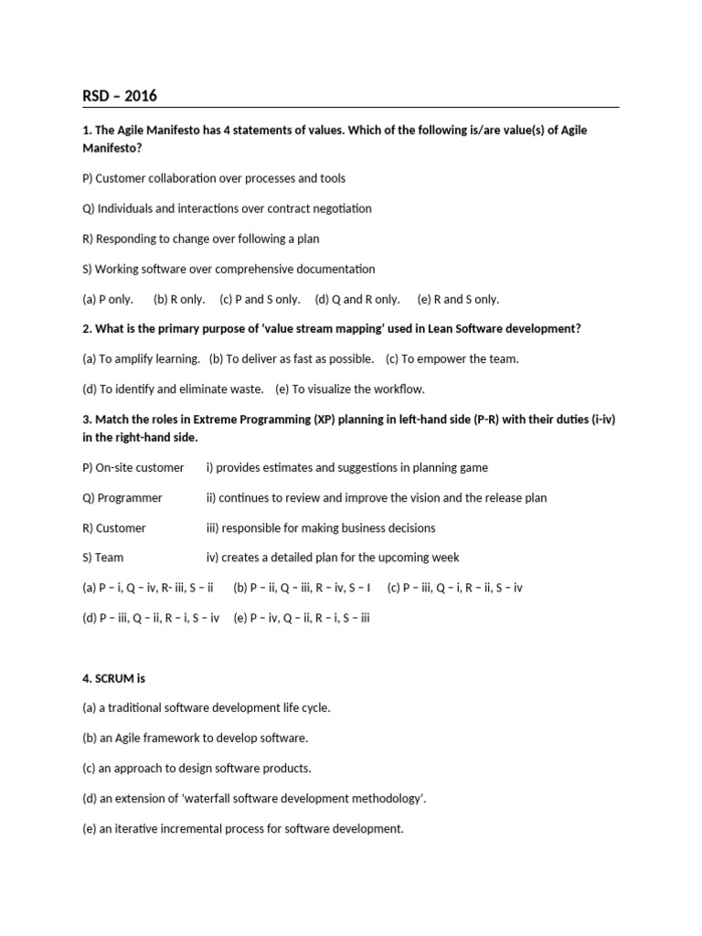 Agile RSD 2016 Paper 1 | PDF | Scrum (Software Development) | Software ...