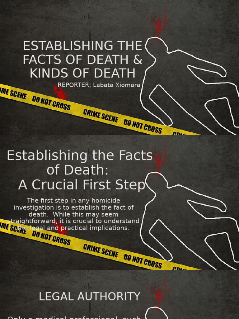 Establishing and Classifying Death | PDF | Mystery, Thriller & Crime ...