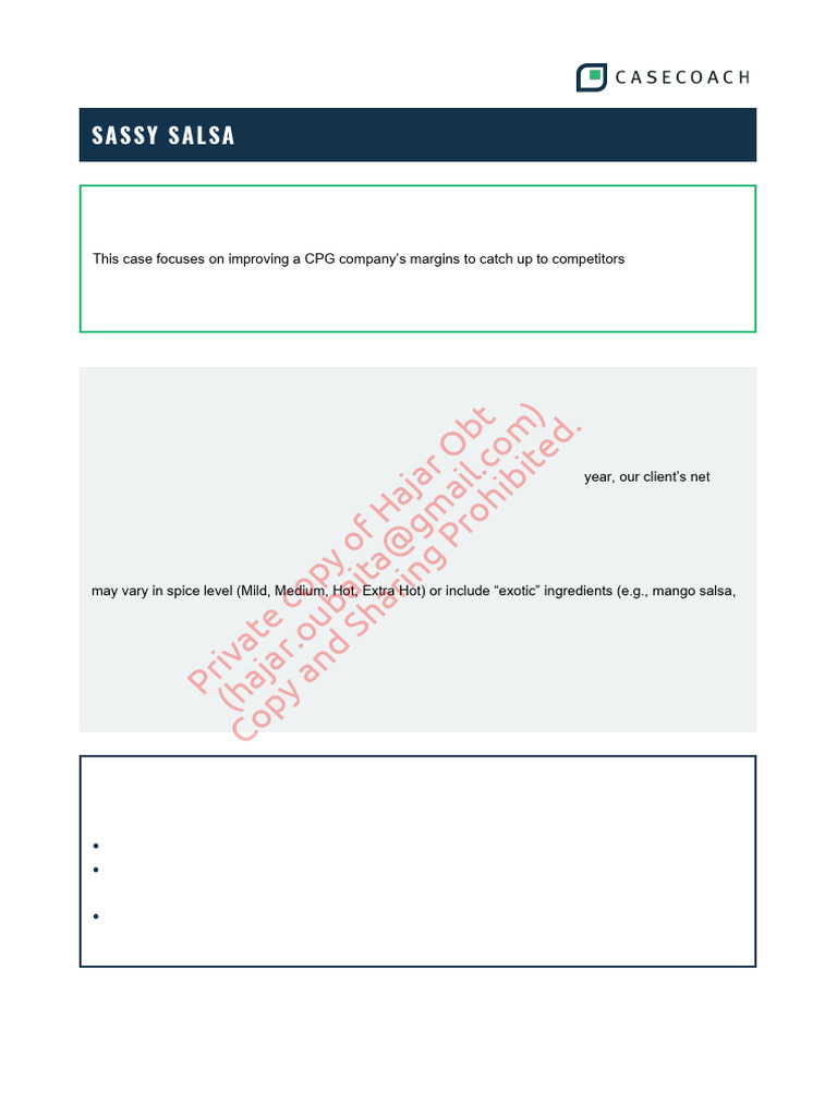 Sassy-Salsa | PDF | Prices | Logistics