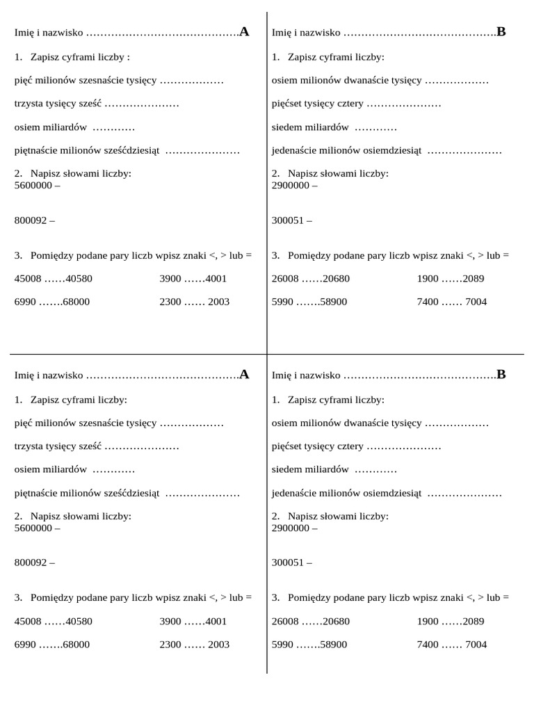 Zapisywanie I Odczytywanie Liczb | PDF